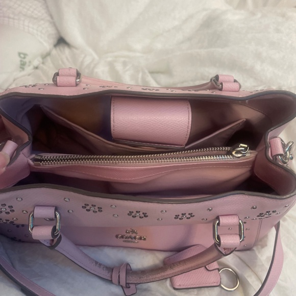 Coach | Bags | Coach Border Stud Small Margot Carryall Petal Purse ...